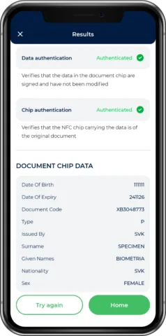 NFC Verification - Innovatrics