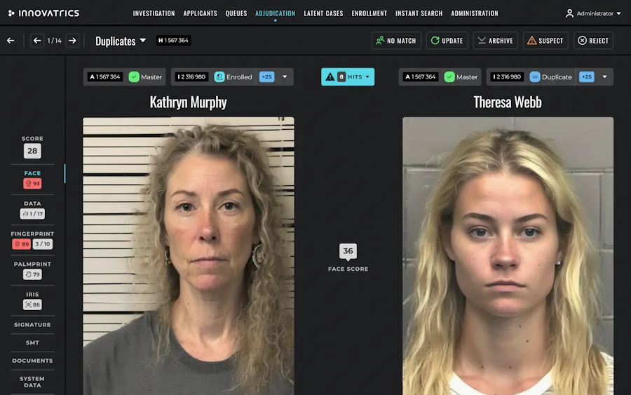 Los algoritmos más avanzados del mundo impulsan el ABIS de próxima generación de Innovatrics ...