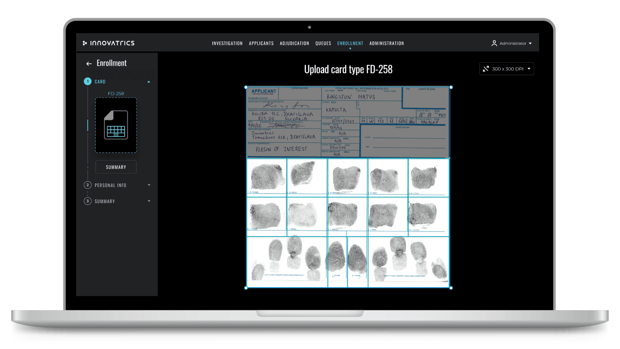 Innovatrics ABIS | Biometric System for Criminal Investigation