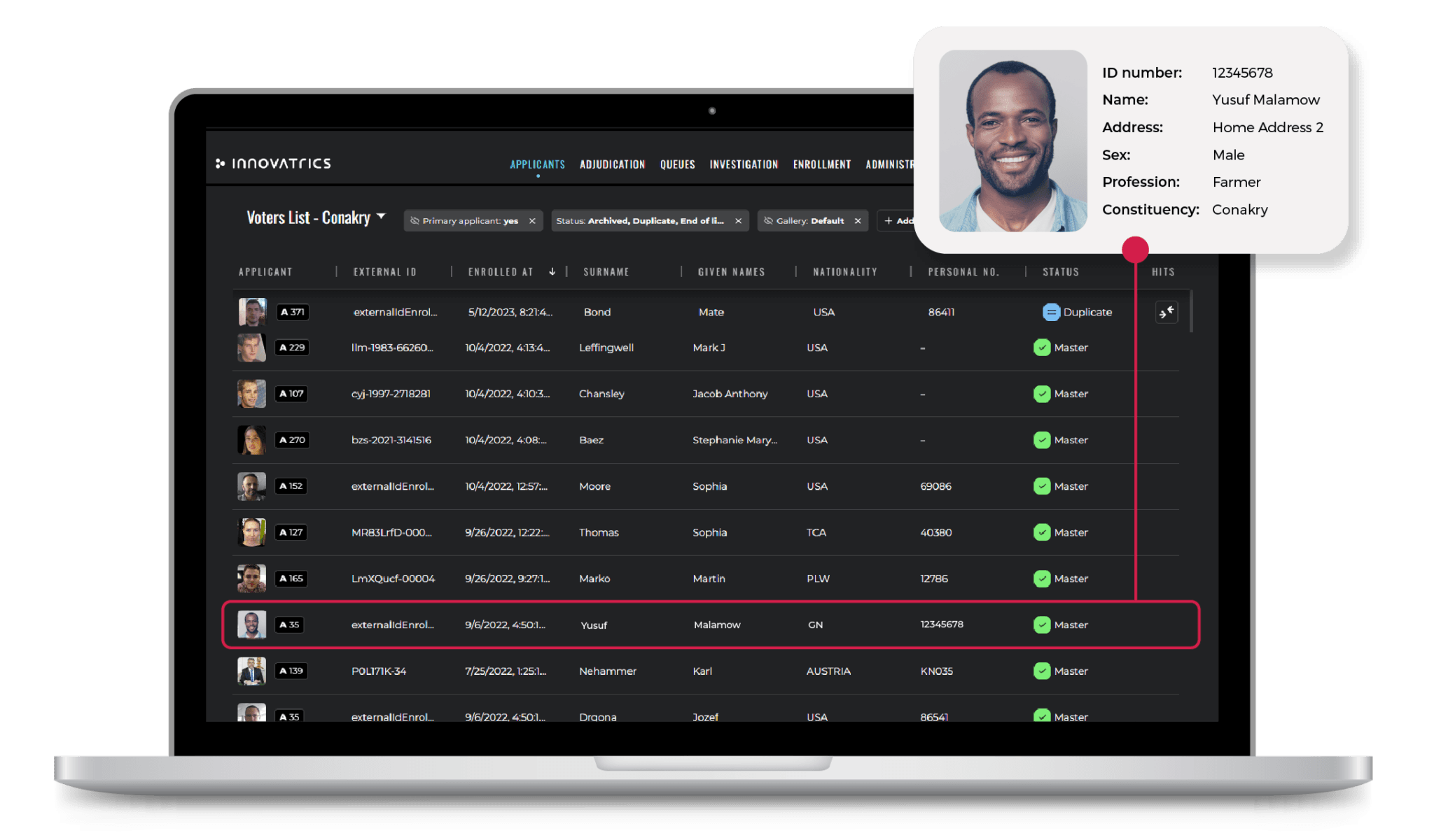 Biometric Voter Registration System | Innovatrics ABIS